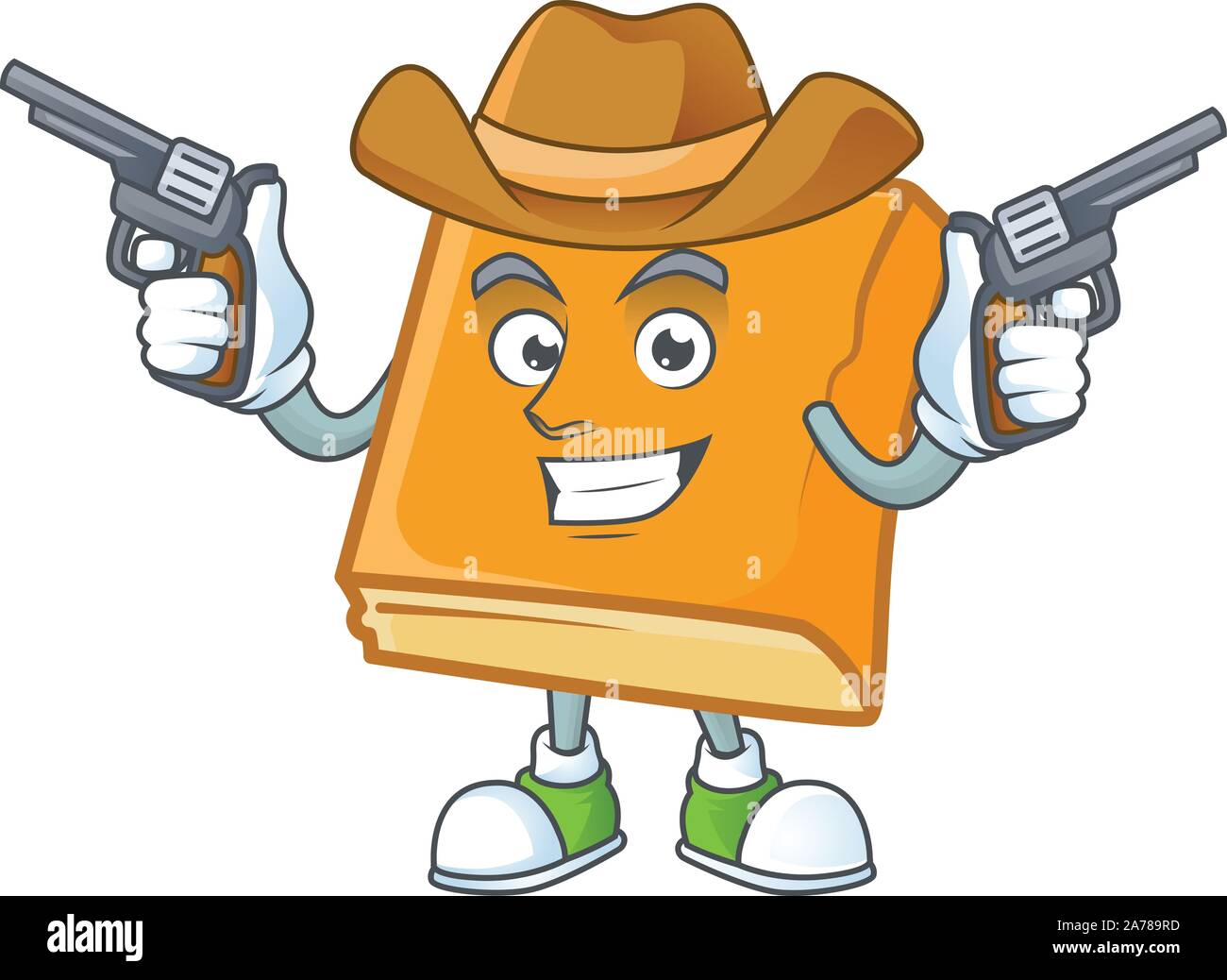 cornbread with cowboy mascot for icon breakfast Stock Vector Image ...