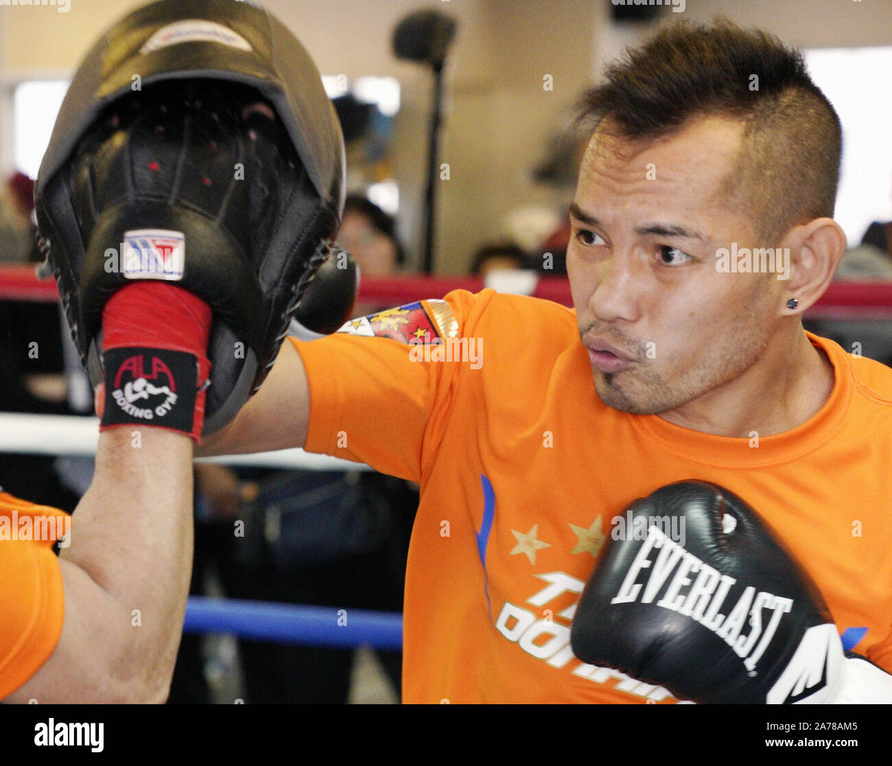 Nonito Donaire of the Philippines spars at Tokyo's Teiken gym on Oct ...