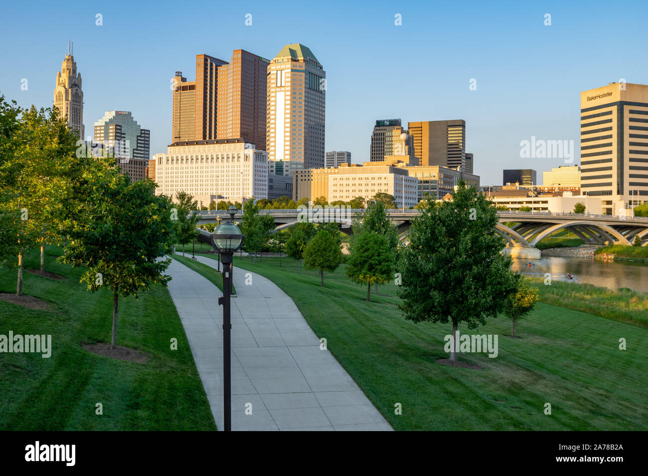 Columbus, Ohio - August 2, 2019: The cityscape of Columbus, Ohio on ...