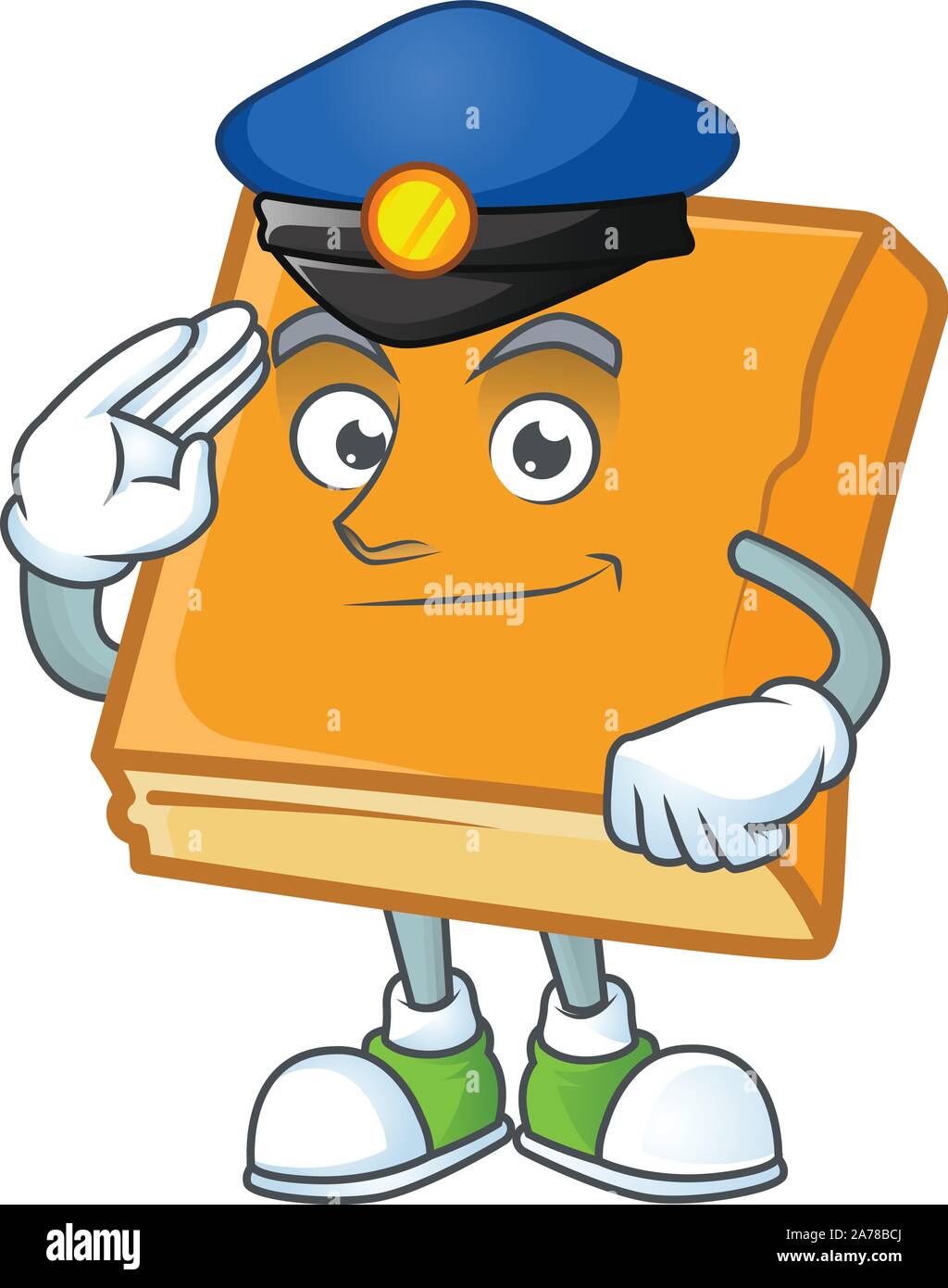 cornbread with police mascot for icon breakfast Stock Vector Image ...