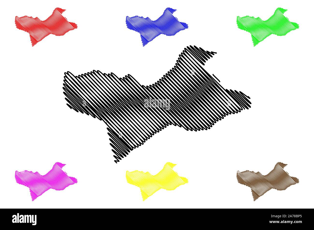 Wadi al Shatii District (Districts of Libya, State of Libya, Fezzan ...