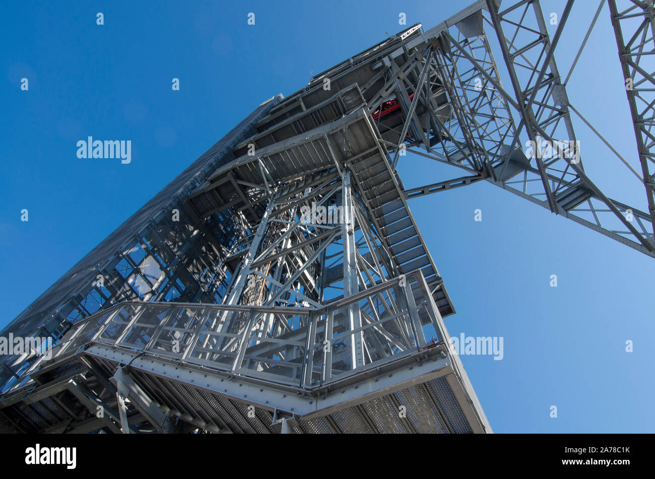 Tower lift of a coal mine changed into a viewing tower Stock Photo - Alamy
