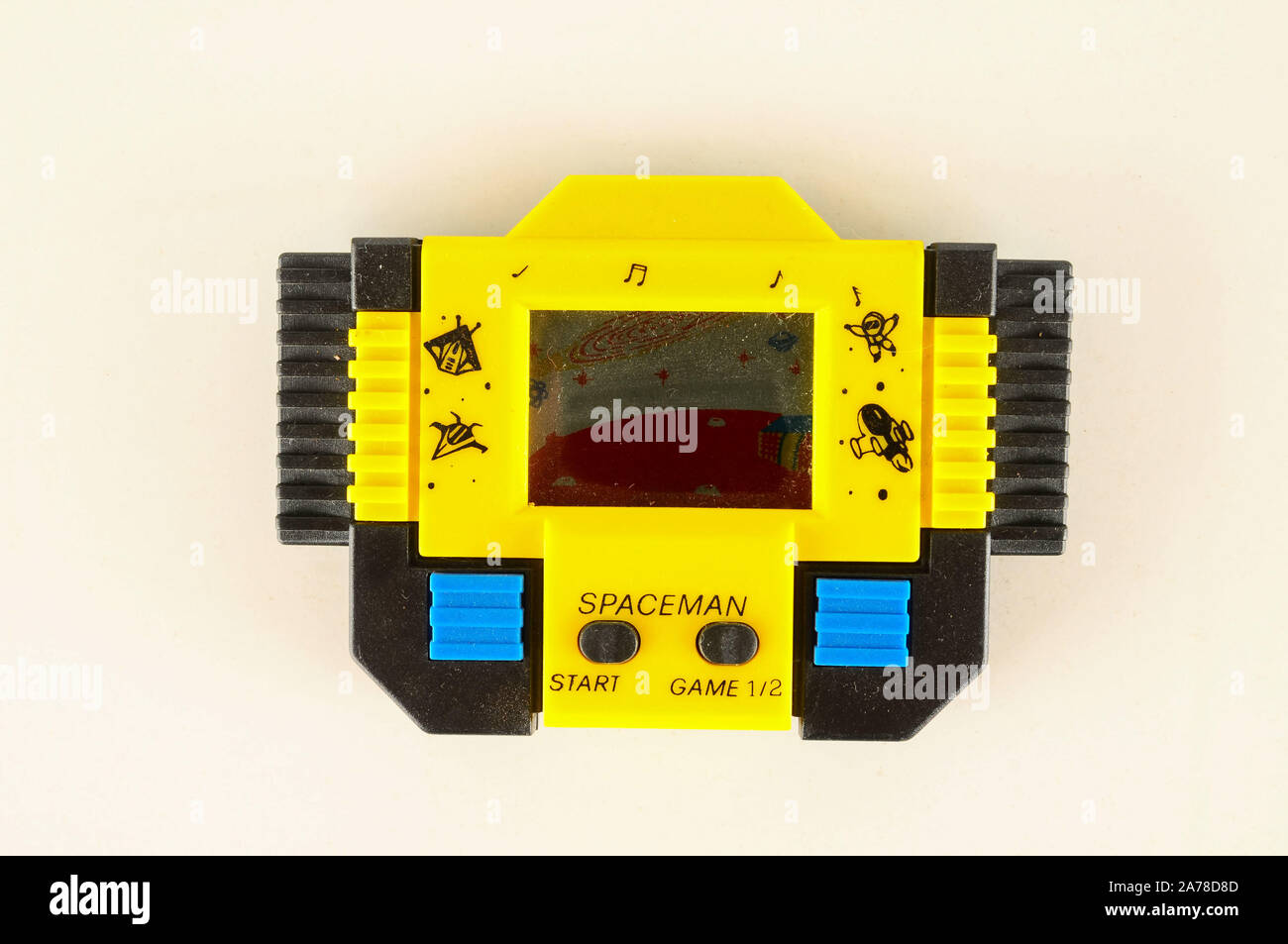 Old and dirty Portable Game Videogame Console on white background Stock ...