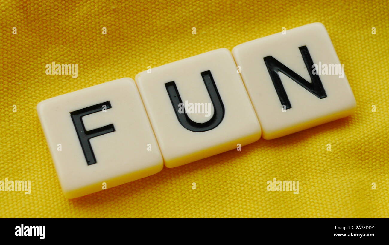 Yellow word tiles hi-res stock photography and images - Alamy