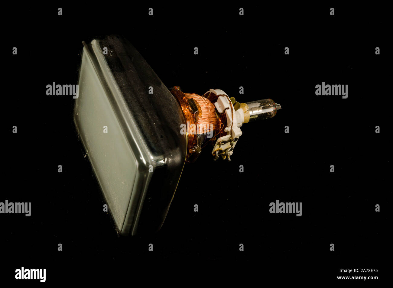 Back of old television cathode tube isolated on black Stock Photo - Alamy