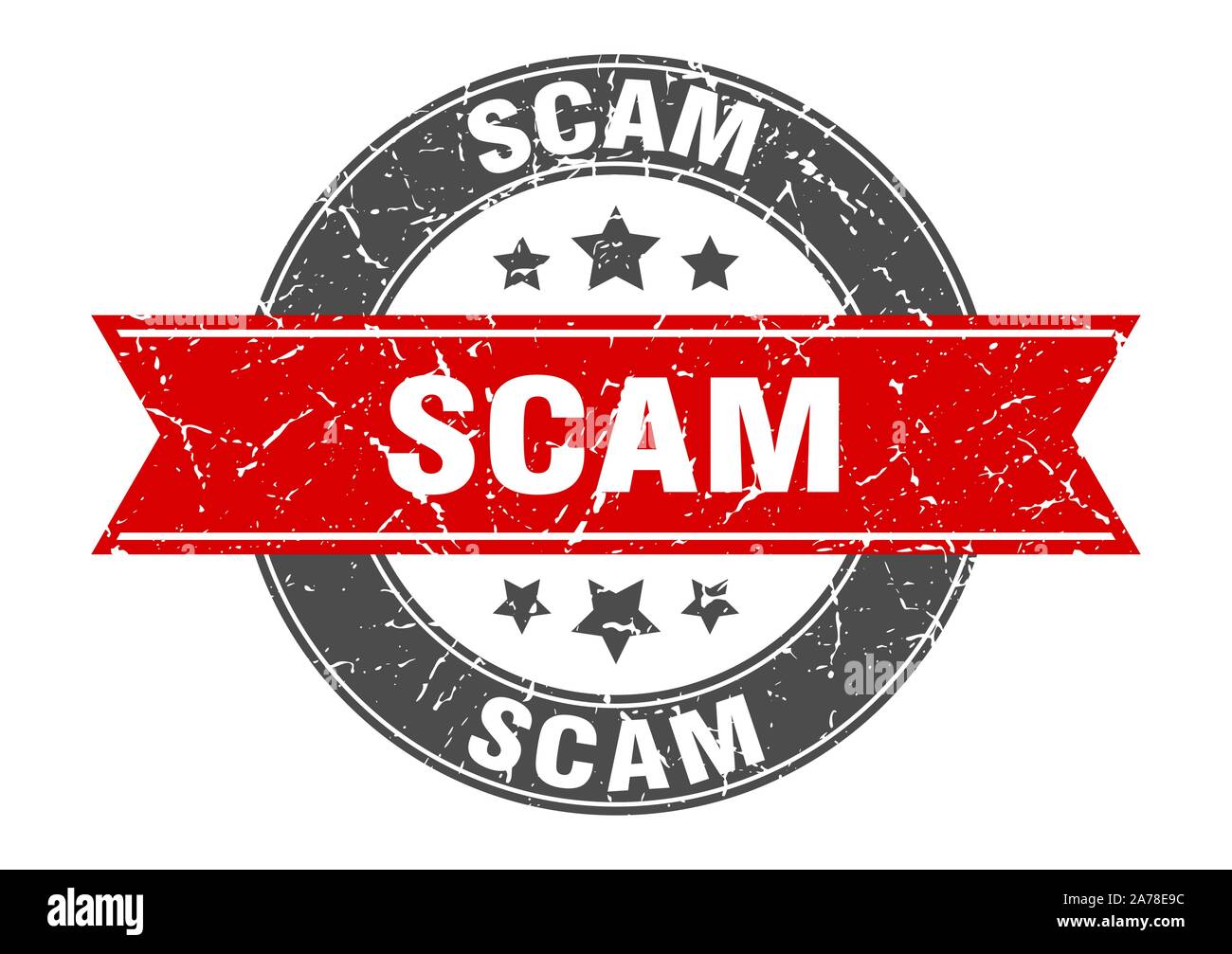 Scam stamp sign round Stock Vector Images - Alamy