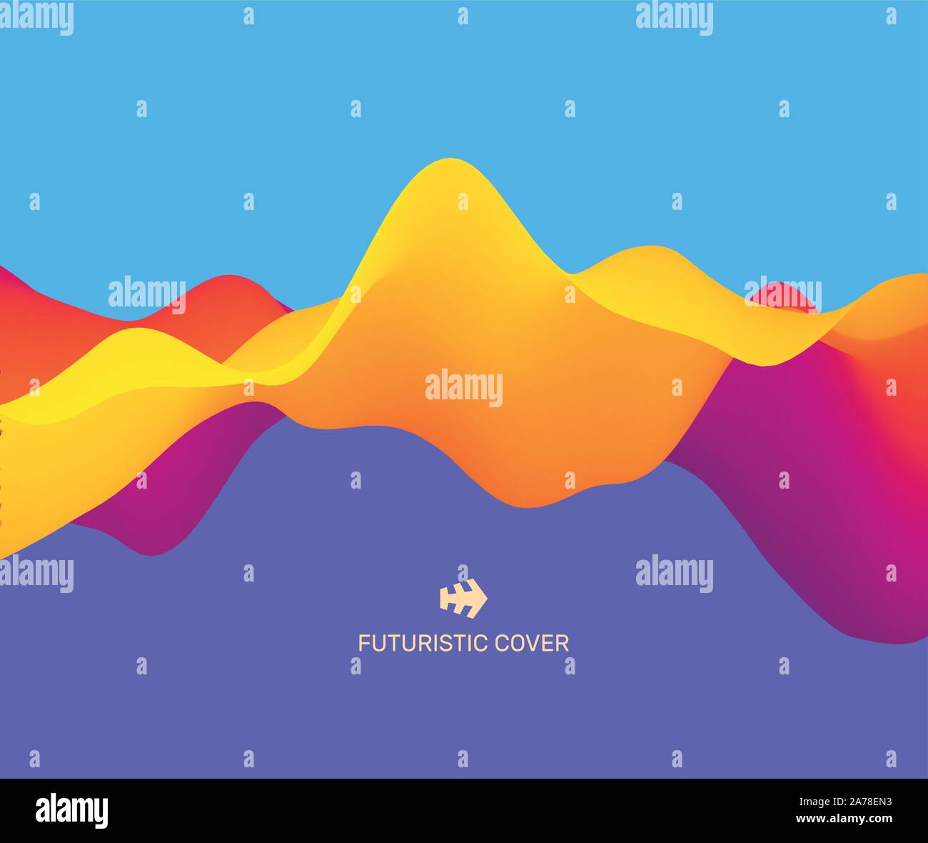 3D Wavy Background. Dynamic Effect. Abstract Vector Illustration. Design Template. Modern ...