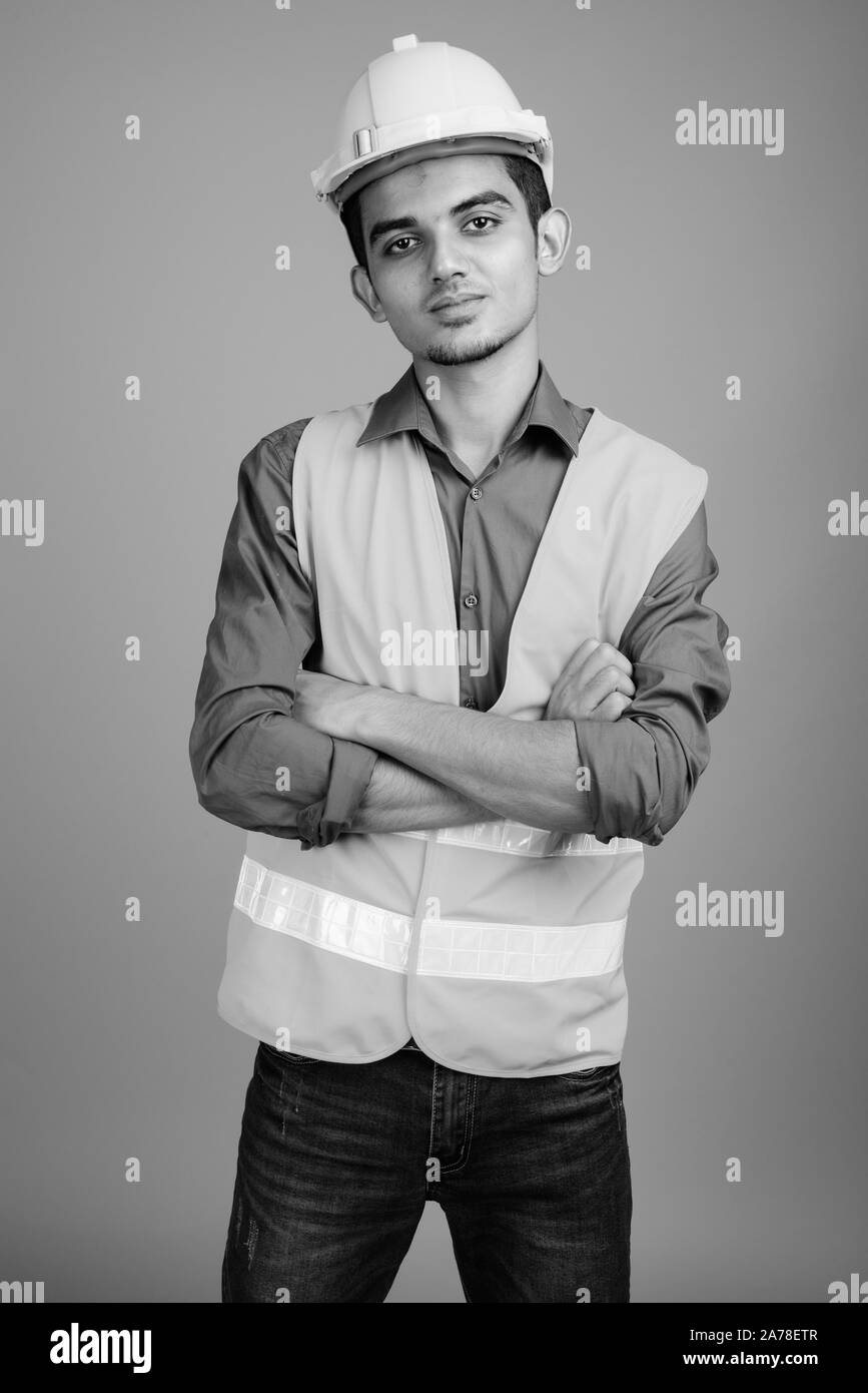 Indian construction worker Black and White Stock Photos & Images - Alamy
