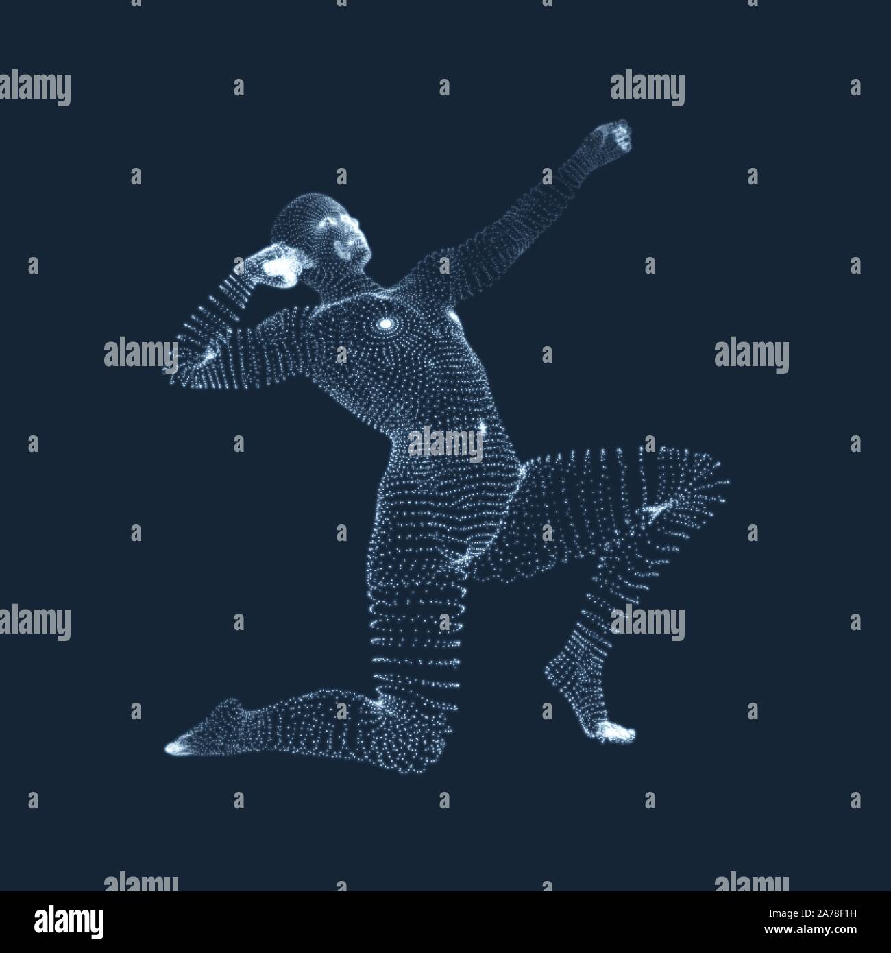 3D Model of Man. Vector Illustration Stock Vector Image & Art - Alamy