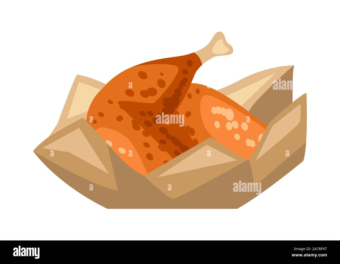 Cartoon fast food fried chicken Cut Out Stock Images & Pictures - Alamy