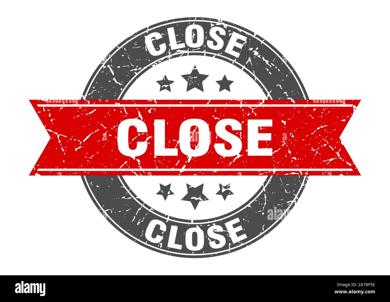 Close label red band Stock Vector Images - Alamy