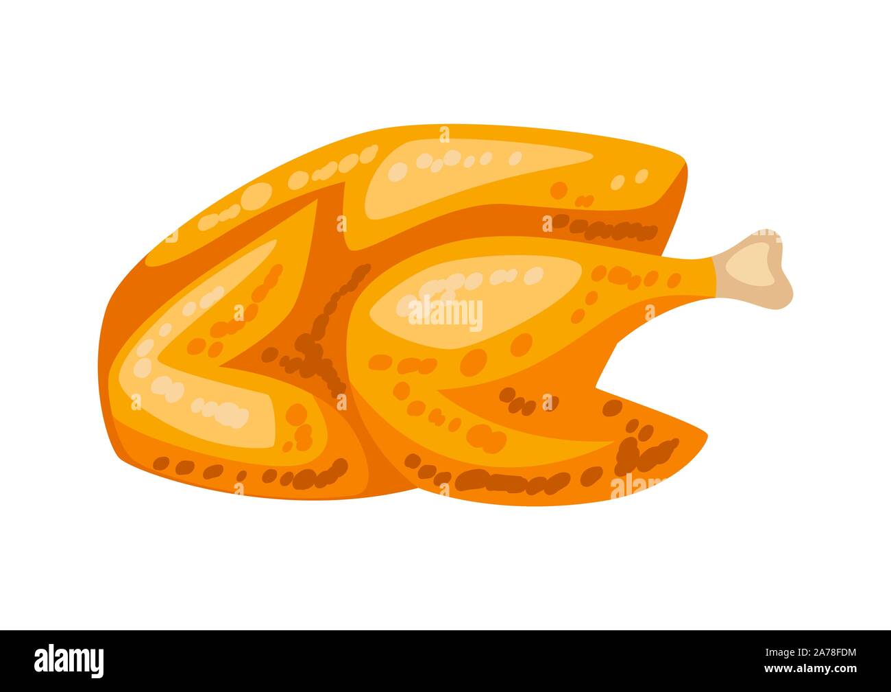 Roast chicken leg isolated Stock Vector Images - Alamy