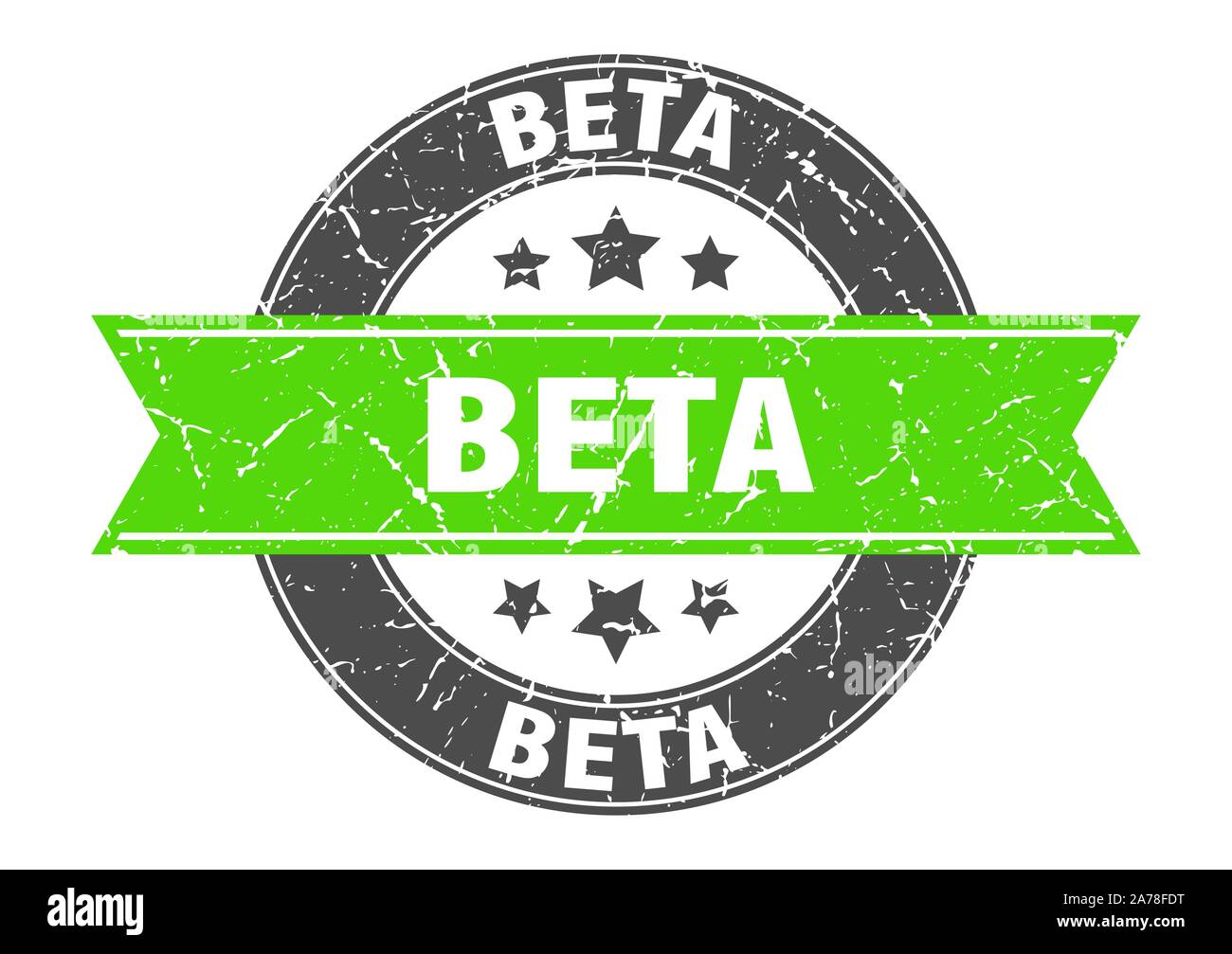 beta round stamp with green ribbon. beta Stock Vector Image & Art - Alamy