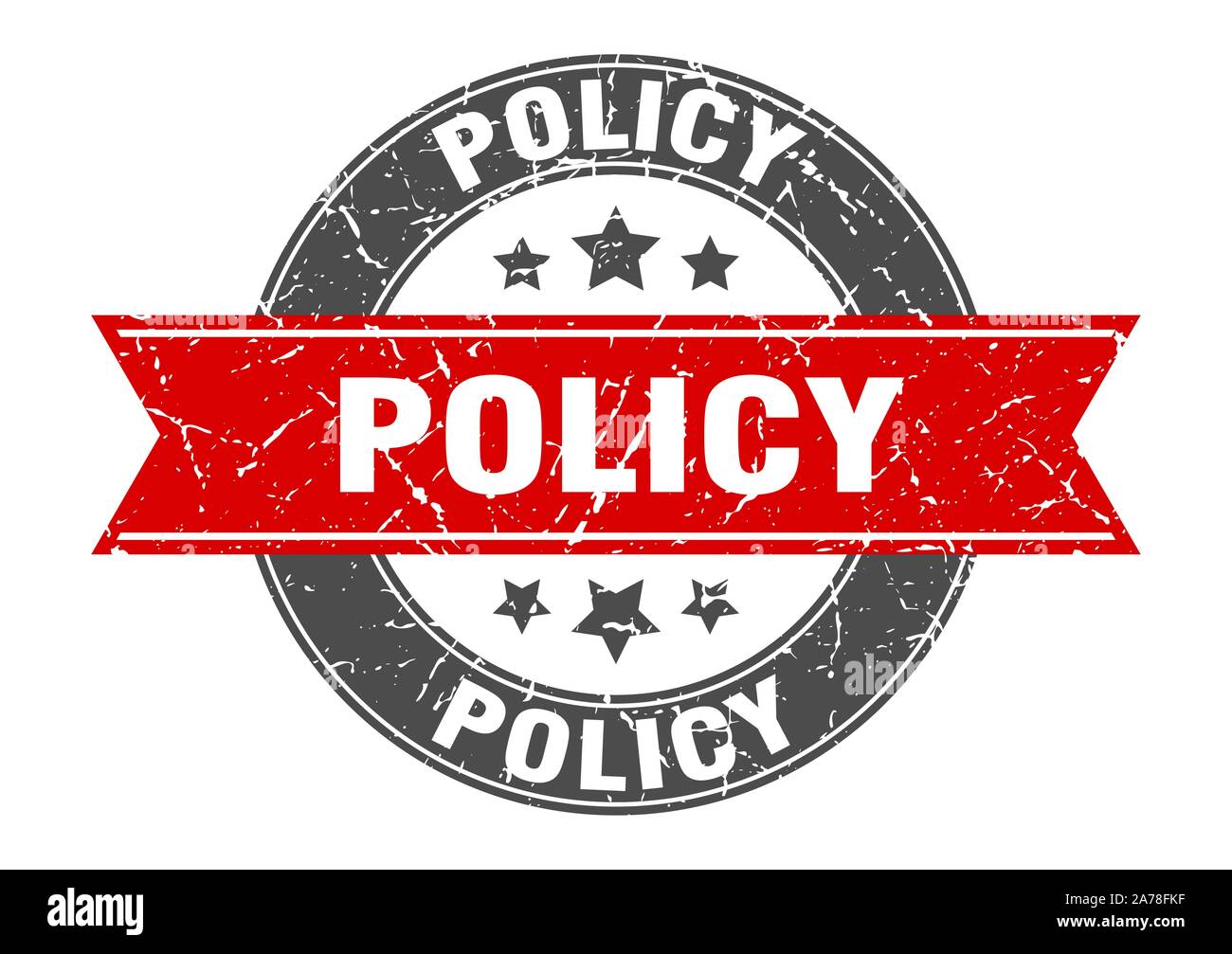 policy round stamp with red ribbon. policy Stock Vector Image & Art - Alamy