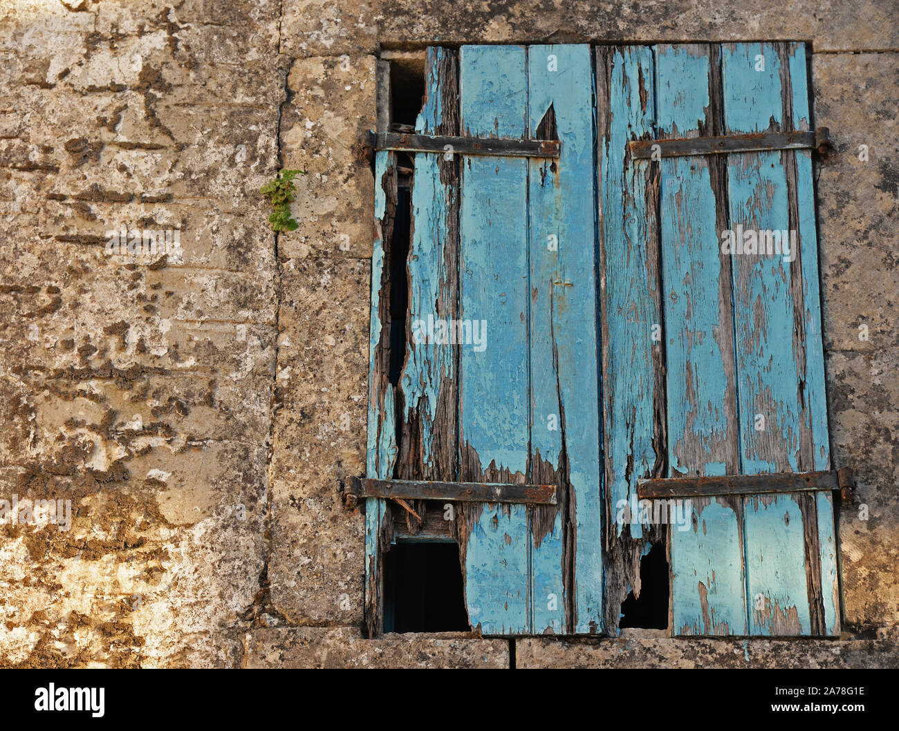 Old weathered window shutter Stock Photo - Alamy