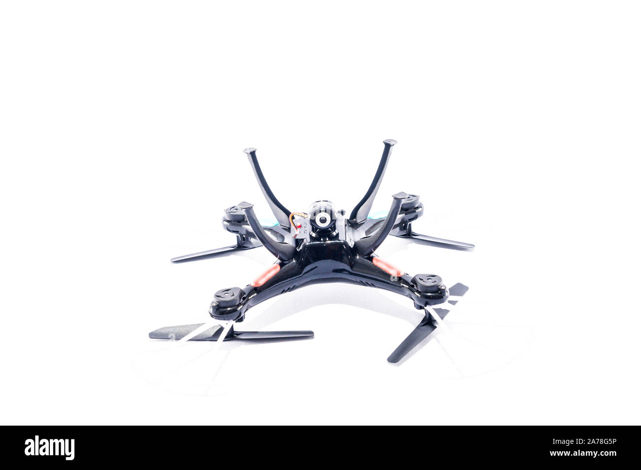 Technology Copter closeup Aircraft Drone Quadrocopter with a raised ...
