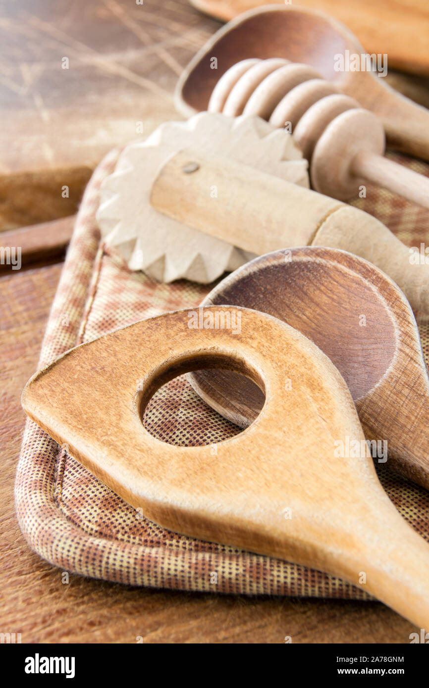 Country kitchen utensils Stock Photo - Alamy