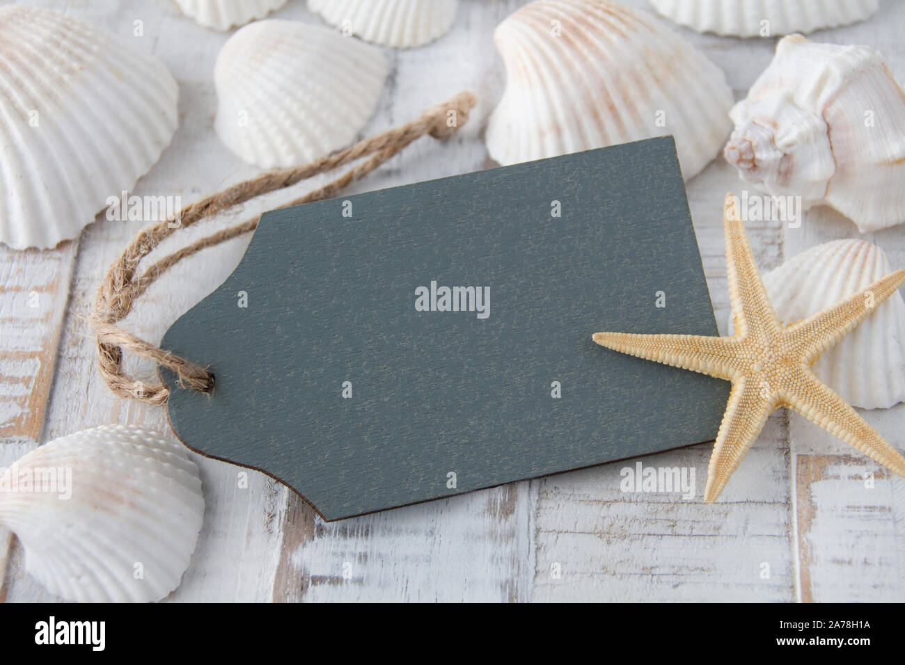 Wellness - Beach with label Stock Photo - Alamy