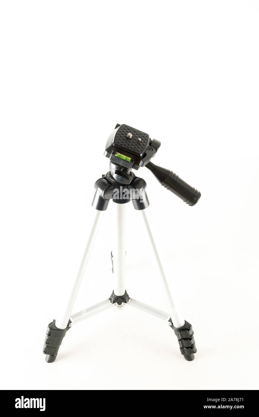 Close-up of tripod Object on a White Background Stock Photo - Alamy