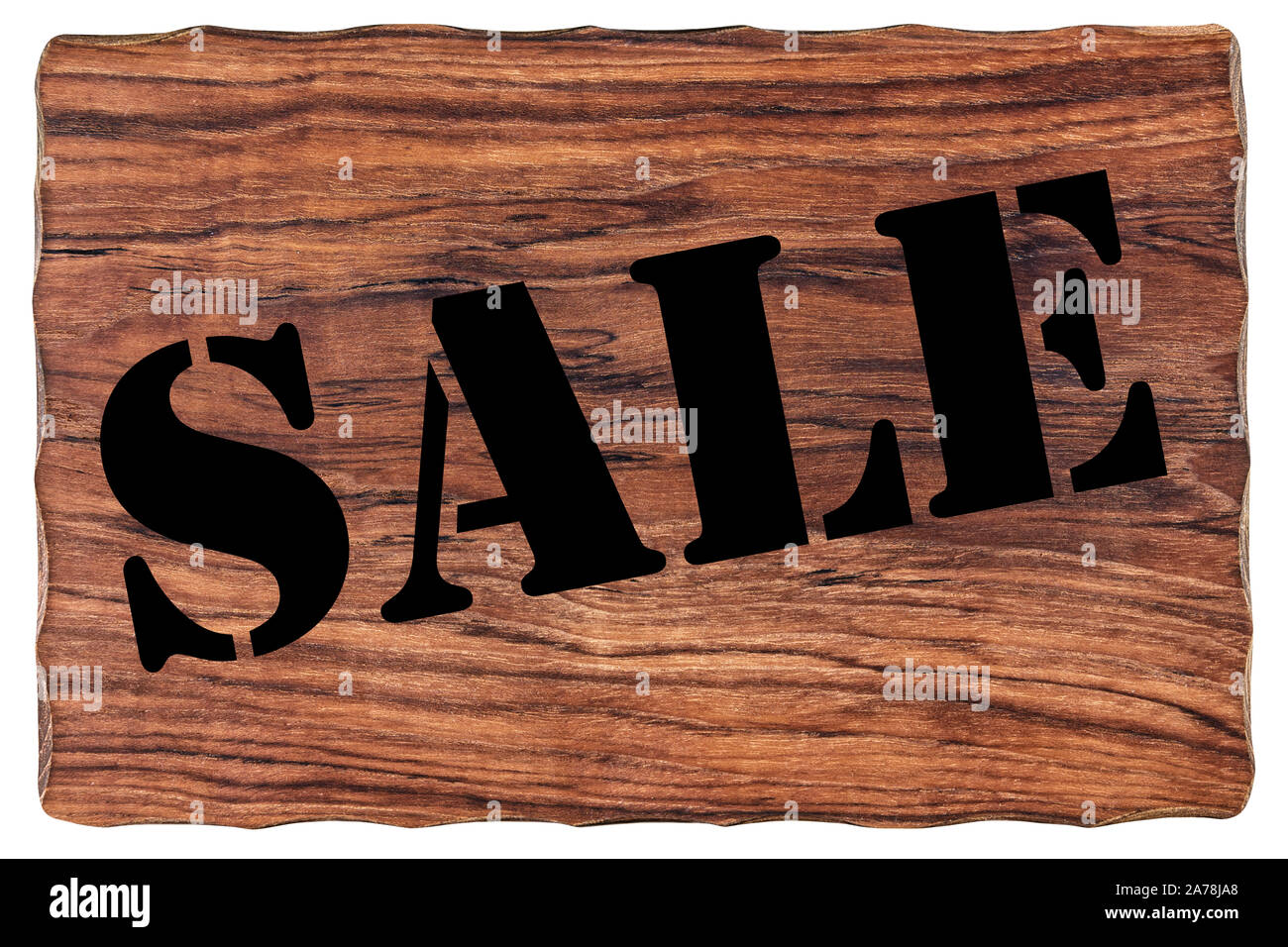 Wooden Sale sign Stock Photo - Alamy