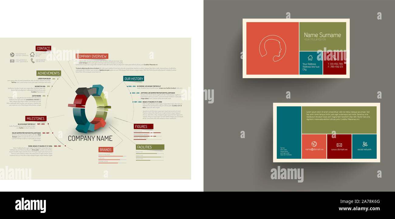 Vector retro Company overview design template Stock Vector Image & Art ...