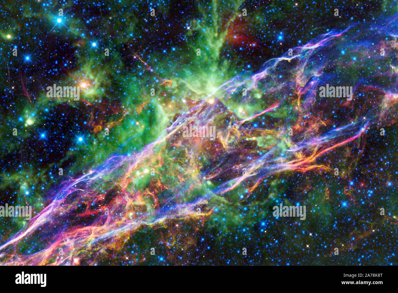 Nebula, starfield, cluster of stars in outer space. Beauty of endless ...