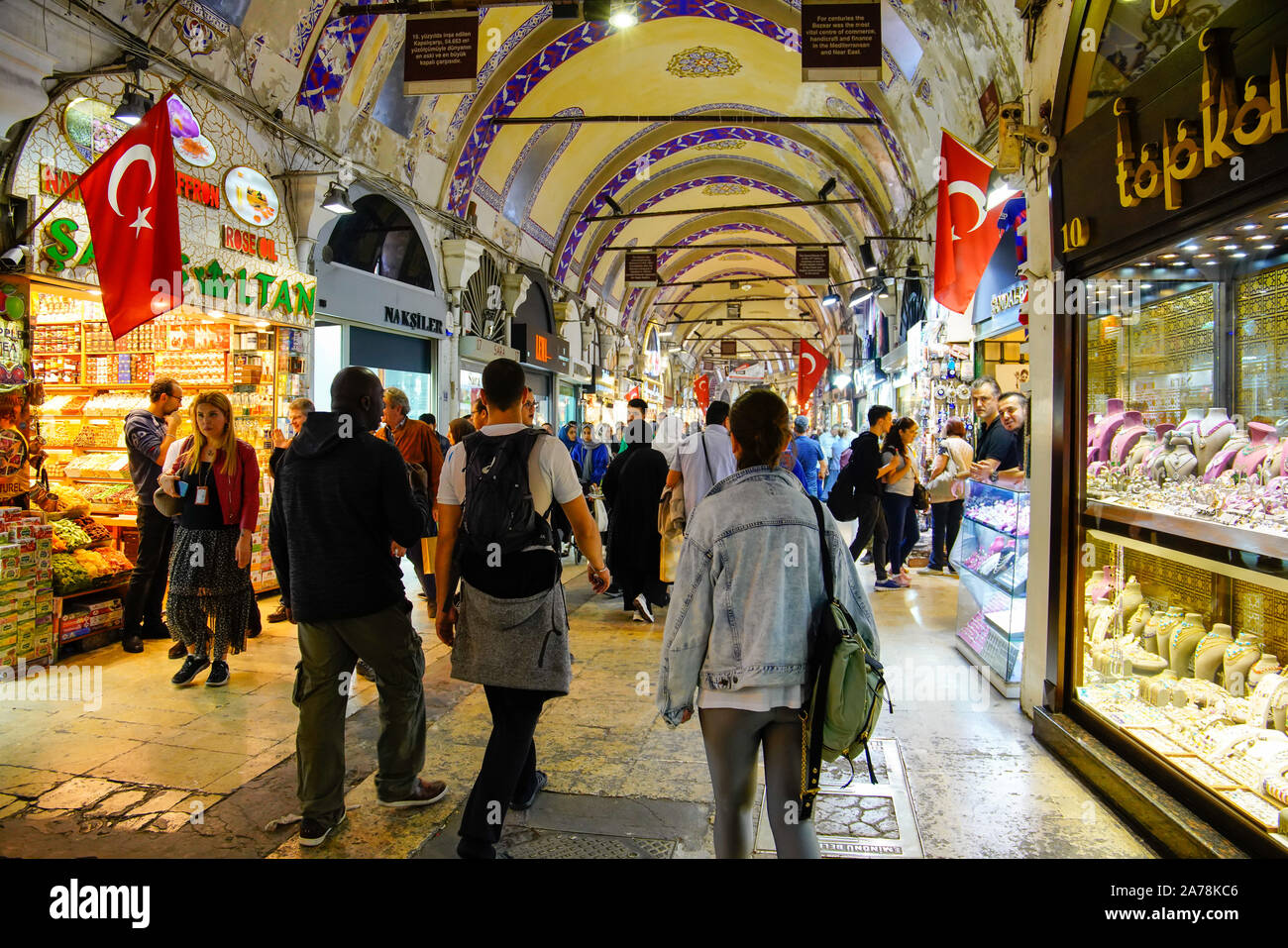 Inside the mesmeric Grand Bazaar, Istanbul, Turkey Stock Photo - Alamy