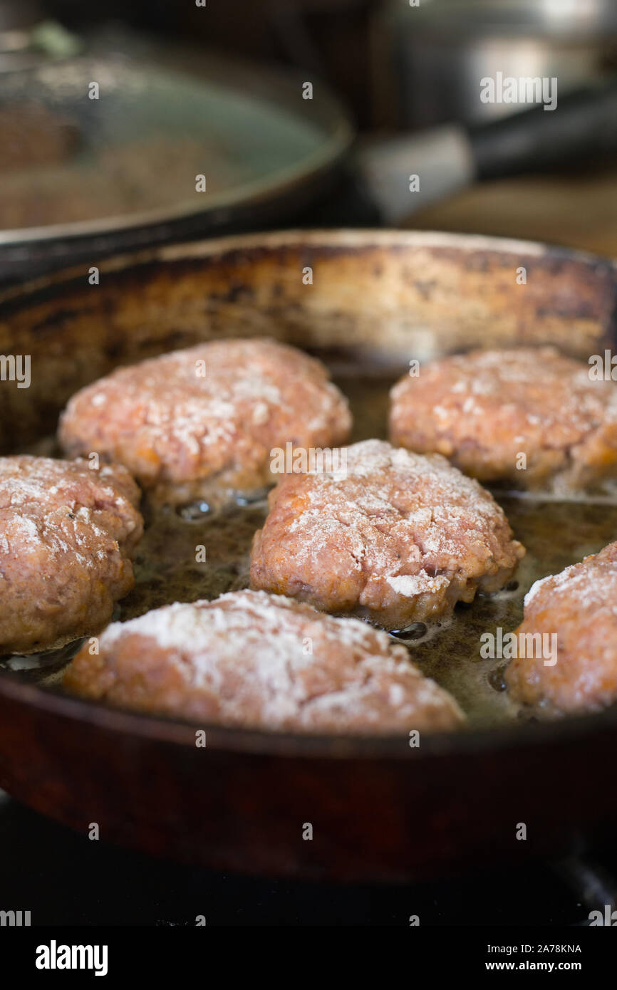Raw beef cutlets from hi-res stock photography and images - Alamy