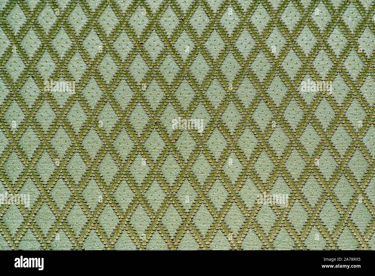 Texture of green fabric with diamond or rombic pattern Stock Photo - Alamy