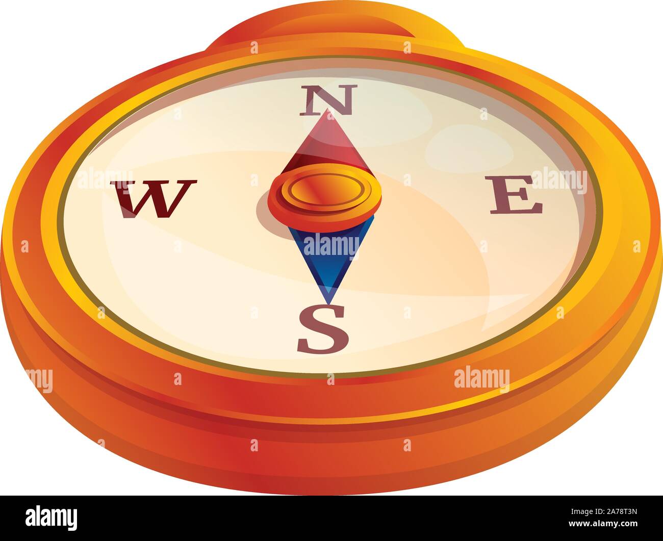 Navigation compass icon. Cartoon of navigation compass vector icon for ...
