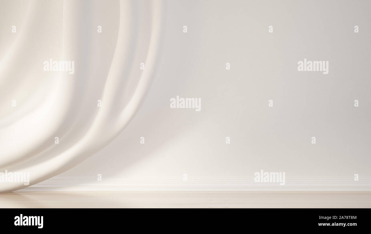 Interior with drapery and curtain. 3d rendering, 3d illustration Stock ...