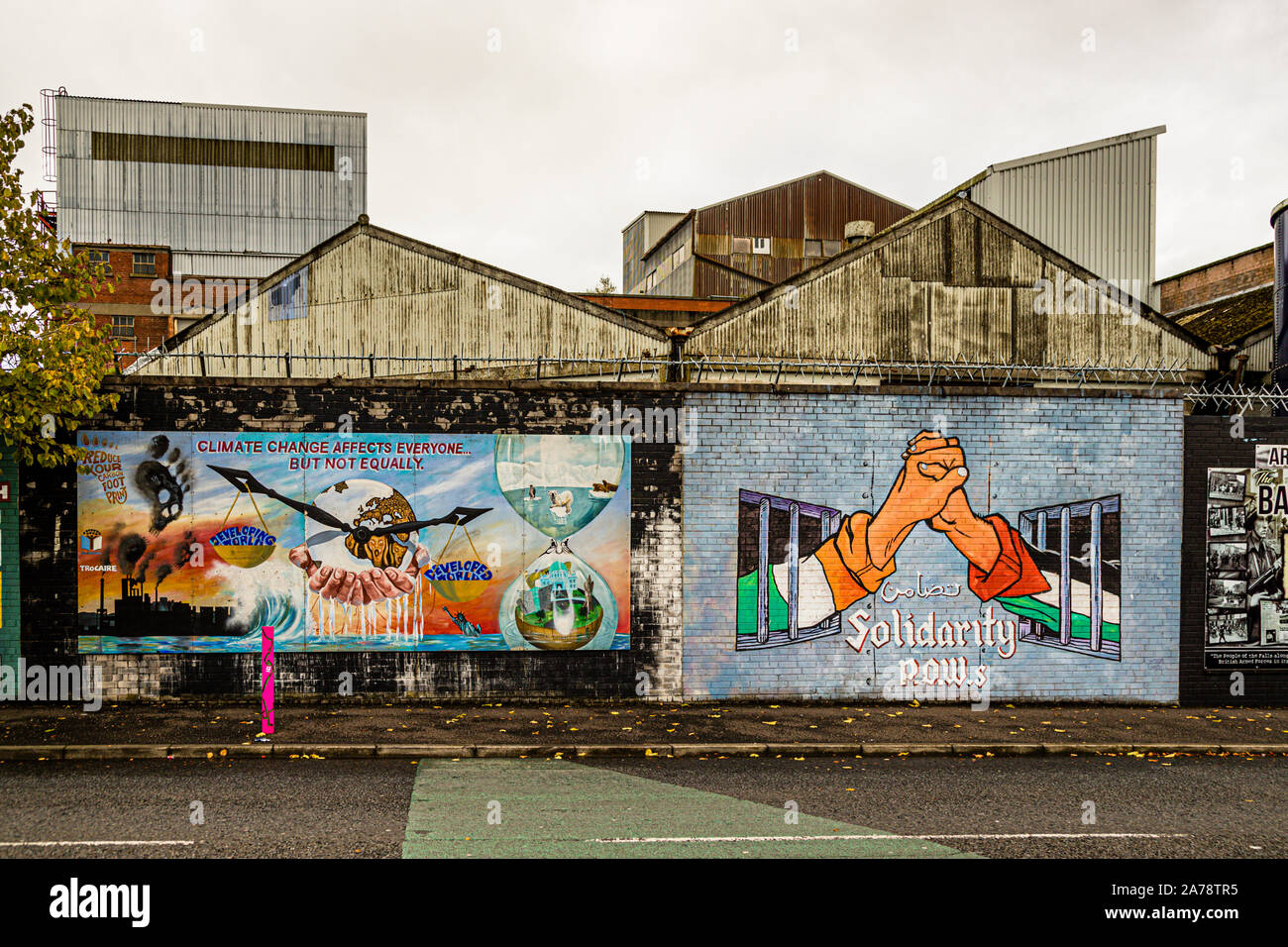 Political murals in Belfast, Northern Ireland, United Kingdom Stock ...