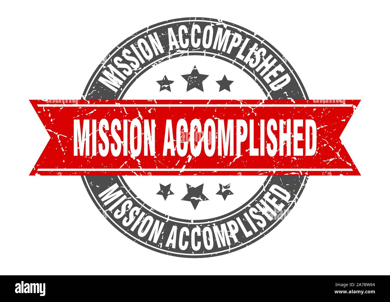 Mission complete red round grunge hi-res stock photography and images ...