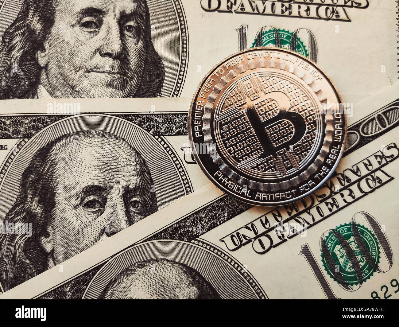 Bitcoin physical coin hi-res stock photography and images - Alamy