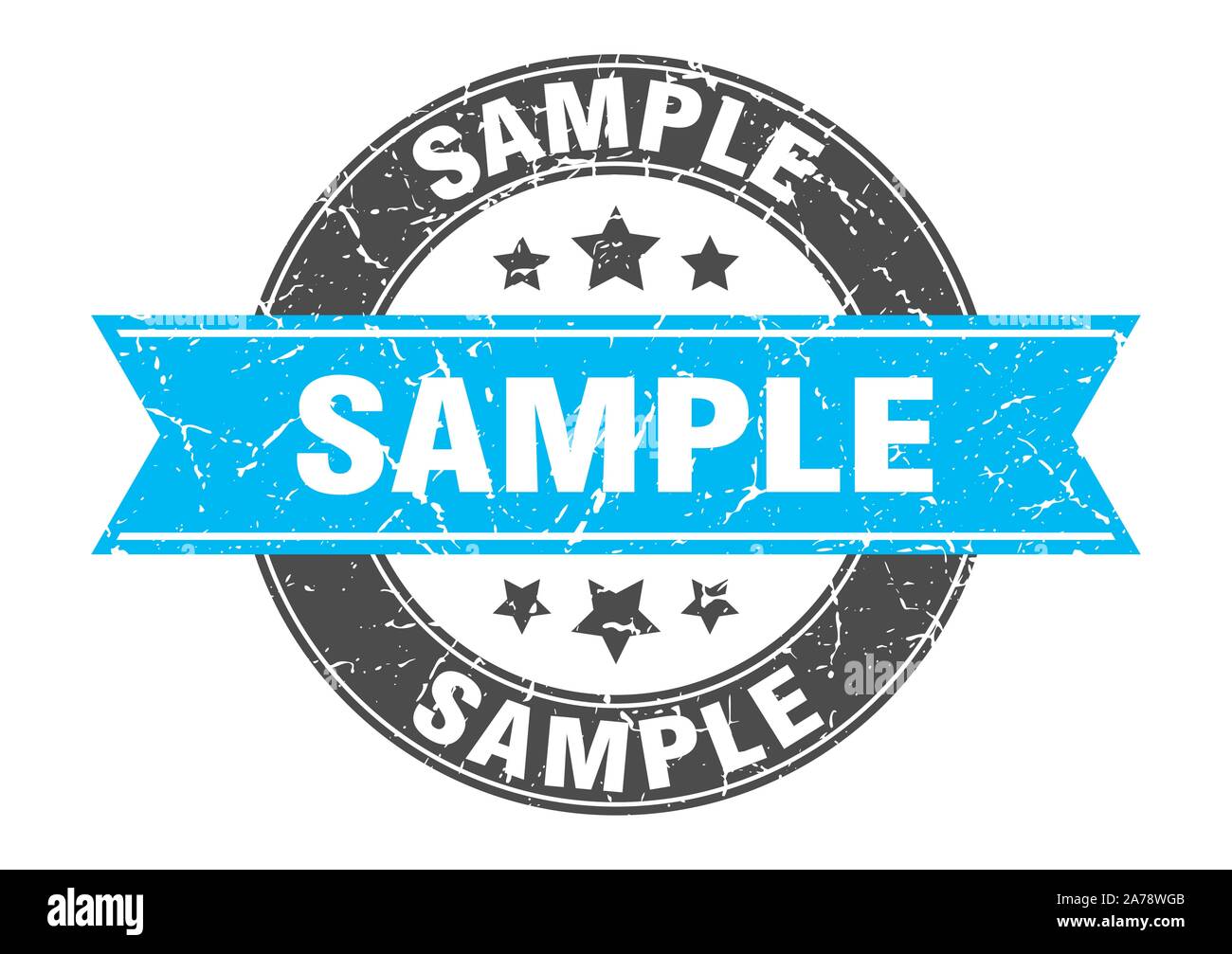 Sample blue grunge round stamp hi-res stock photography and images - Alamy