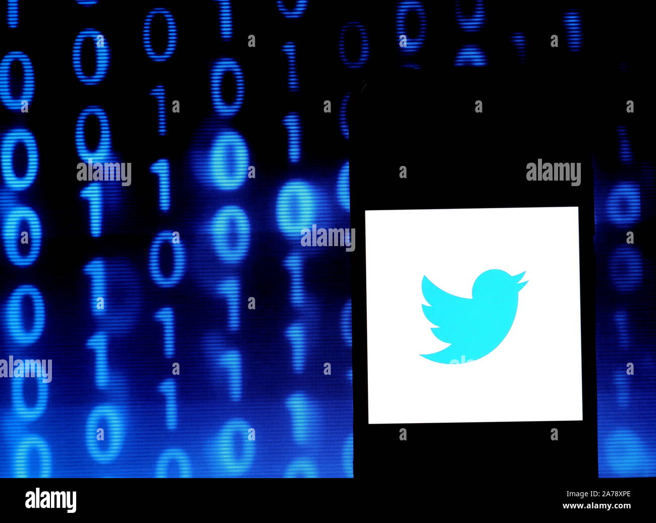 In this photo illustration a popular micro blogging and social ...