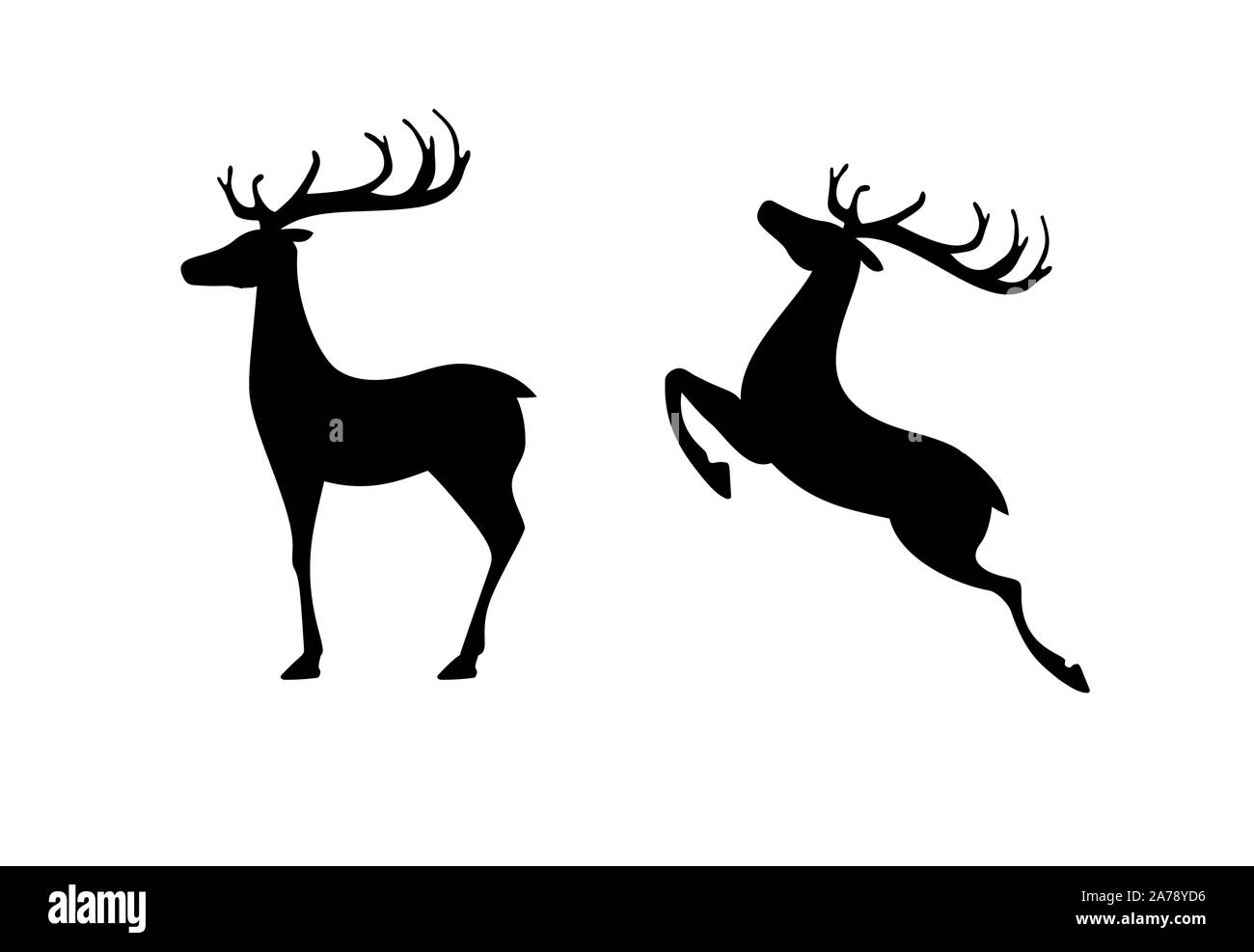 Vector deer silhouette Stock Vector Image & Art - Alamy