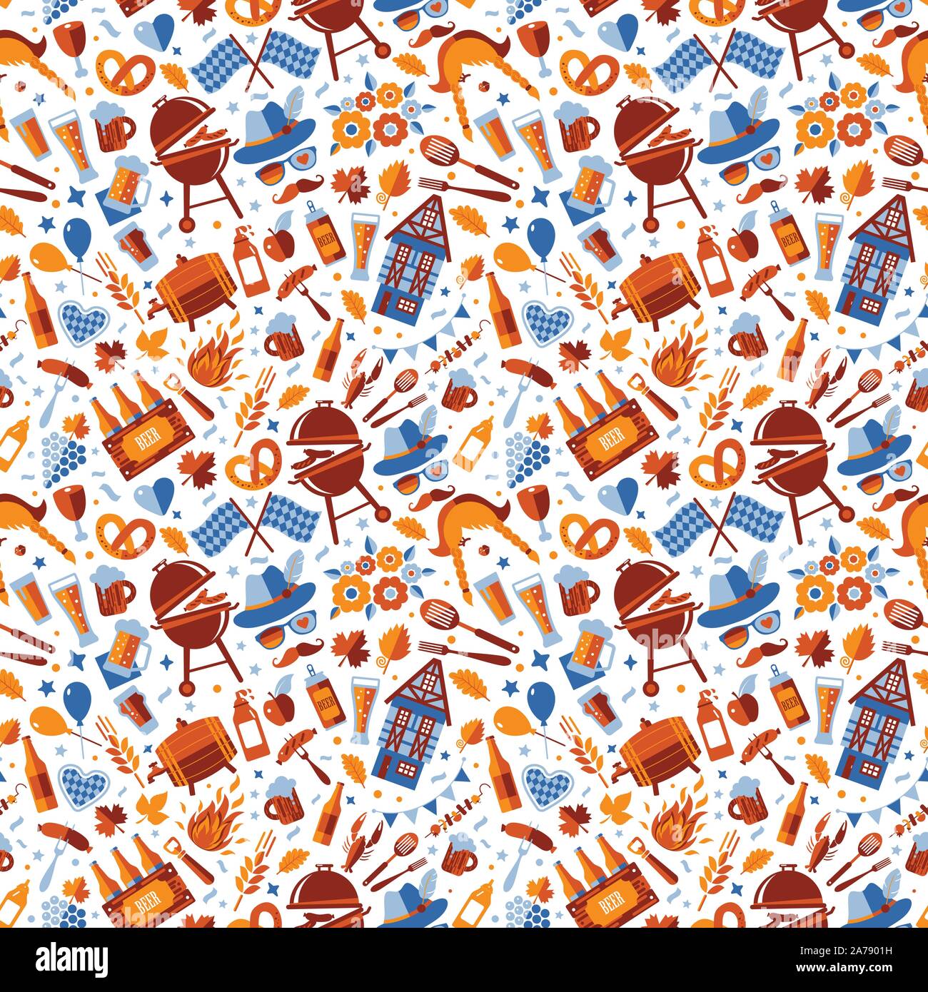 Oktoberfest flyer, banner. Beer festival pattern design Stock Vector ...