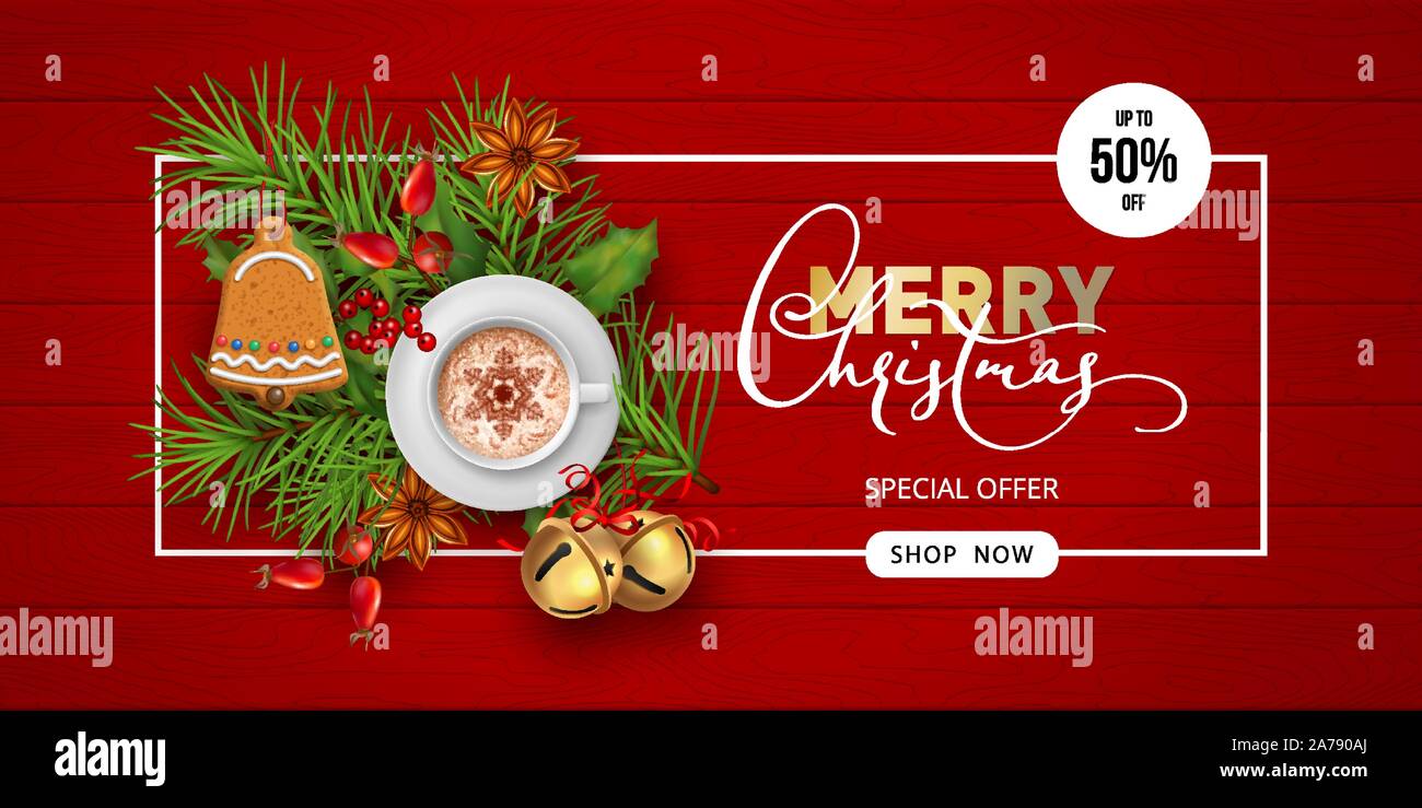 Gingerbread cookies red christmas Stock Vector Images - Alamy