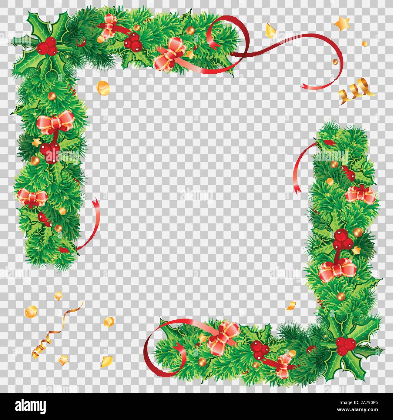 Branches christmas gold ball Stock Vector Images - Alamy