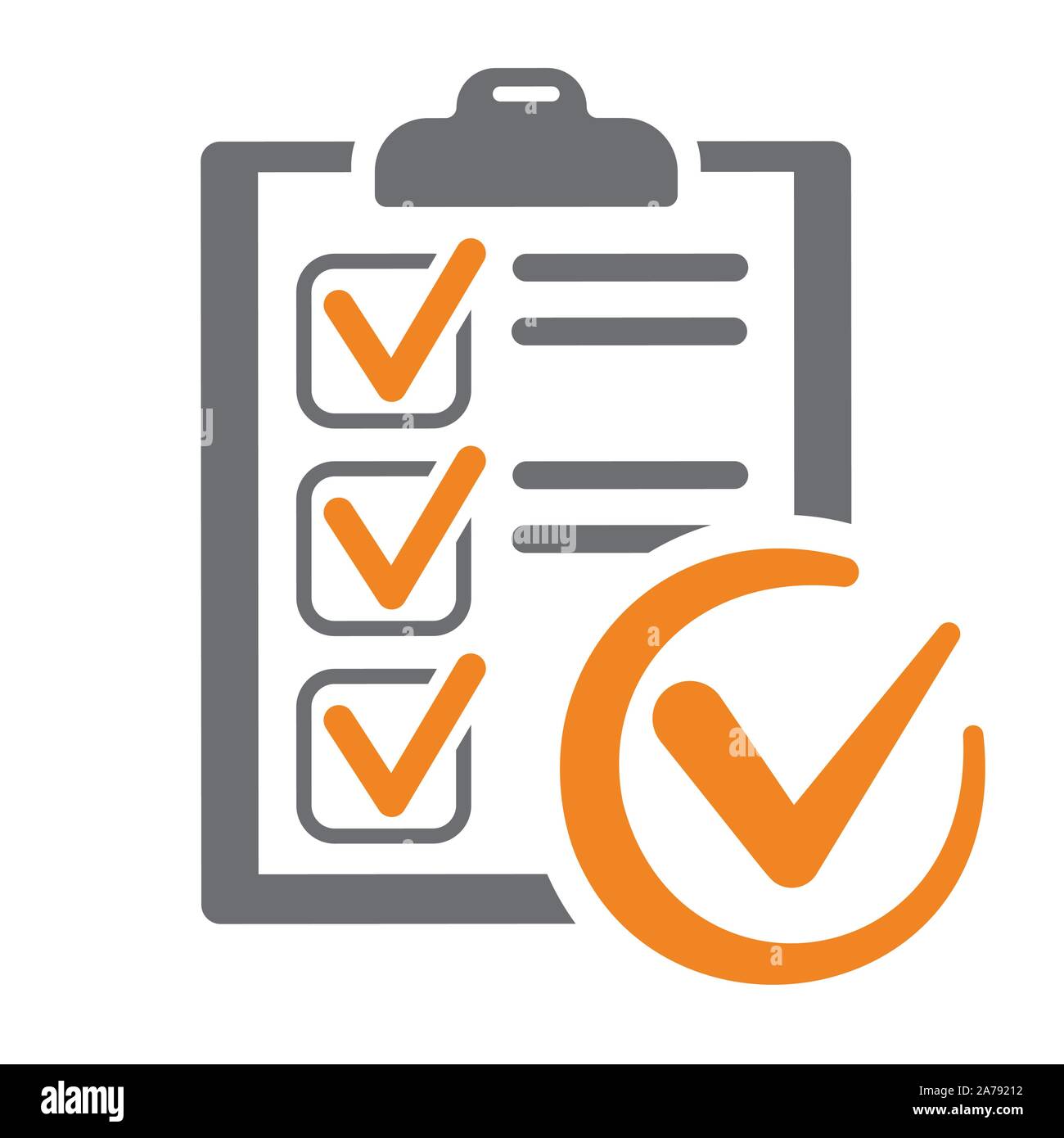 Clipboard with Checklist Icon Stock Vector Image & Art - Alamy
