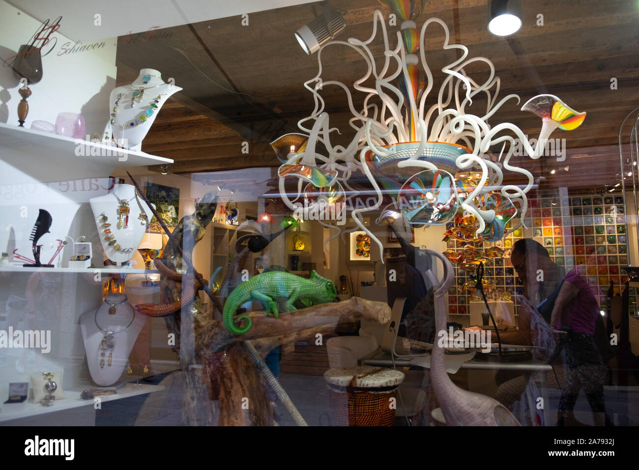 Murano Venice Shop Murano Glass Handicrafts Shop Fotos Und