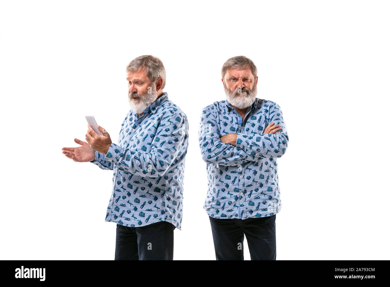 Angry unhappy senior business Cut Out Stock Images & Pictures - Alamy