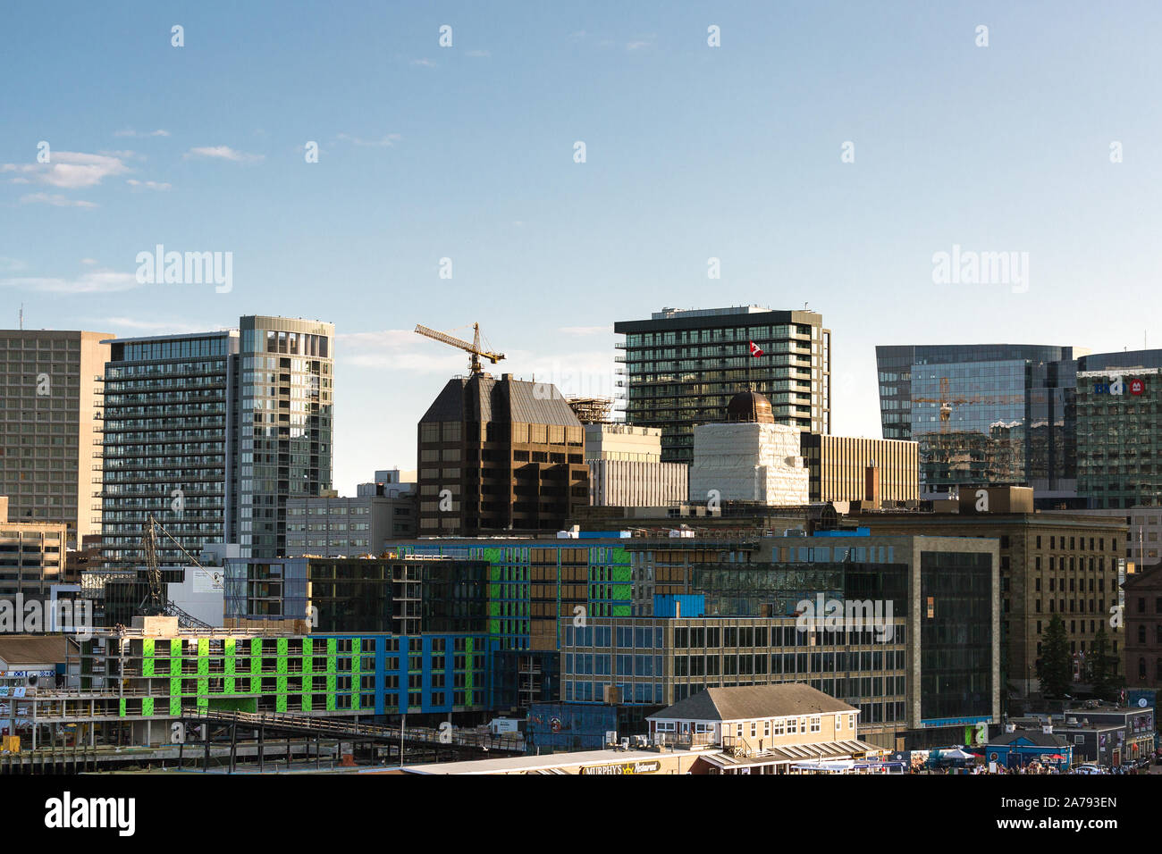 Canada, halifax office harbour construction work Stock Photo - Alamy