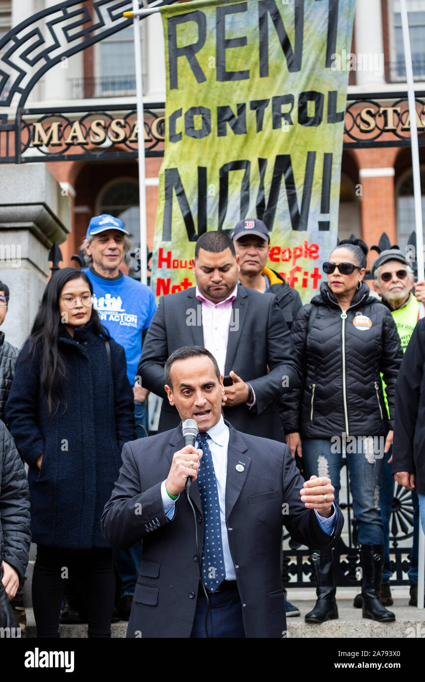 October 29, 2019. Boston, MA. Somerville MA Mayor Joe Curtatone ...
