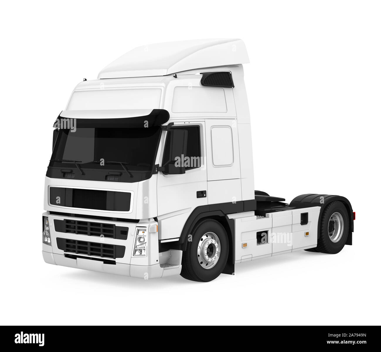 European Semi Truck Isolated Stock Photo - Alamy