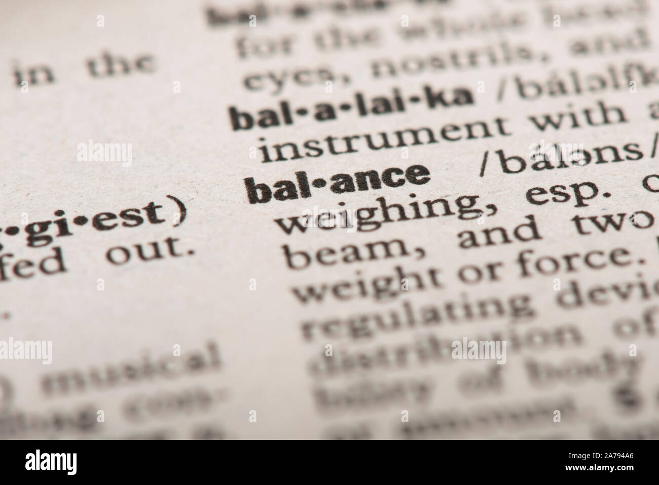 Word balance hi-res stock photography and images - Alamy
