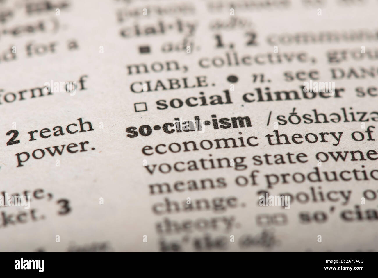 Closeup word socialism in hi-res stock photography and images - Alamy