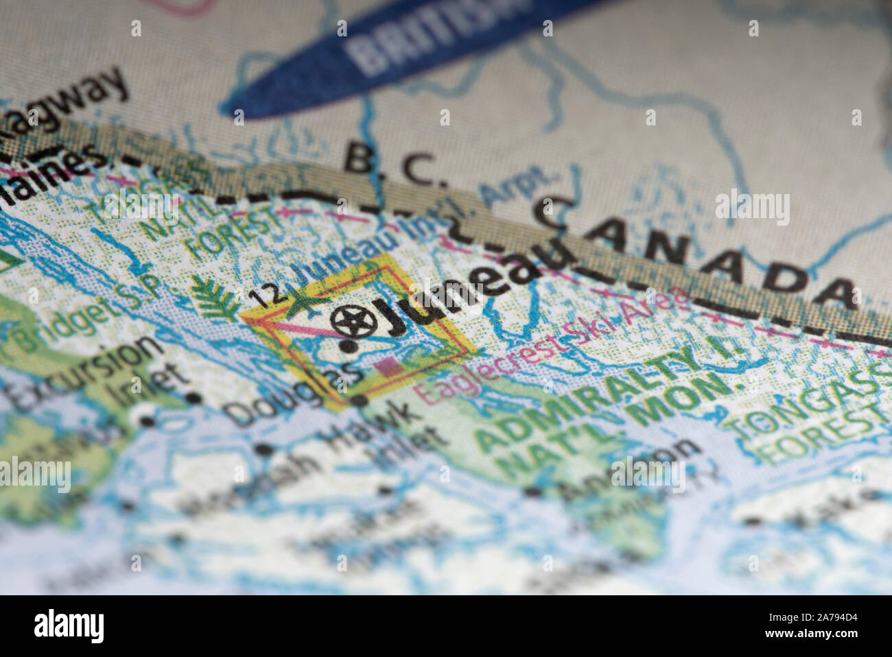Map of juneau hi-res stock photography and images - Alamy