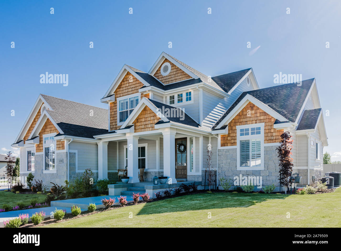 Upscale modern home in new development, meticulously landscaped, large ...